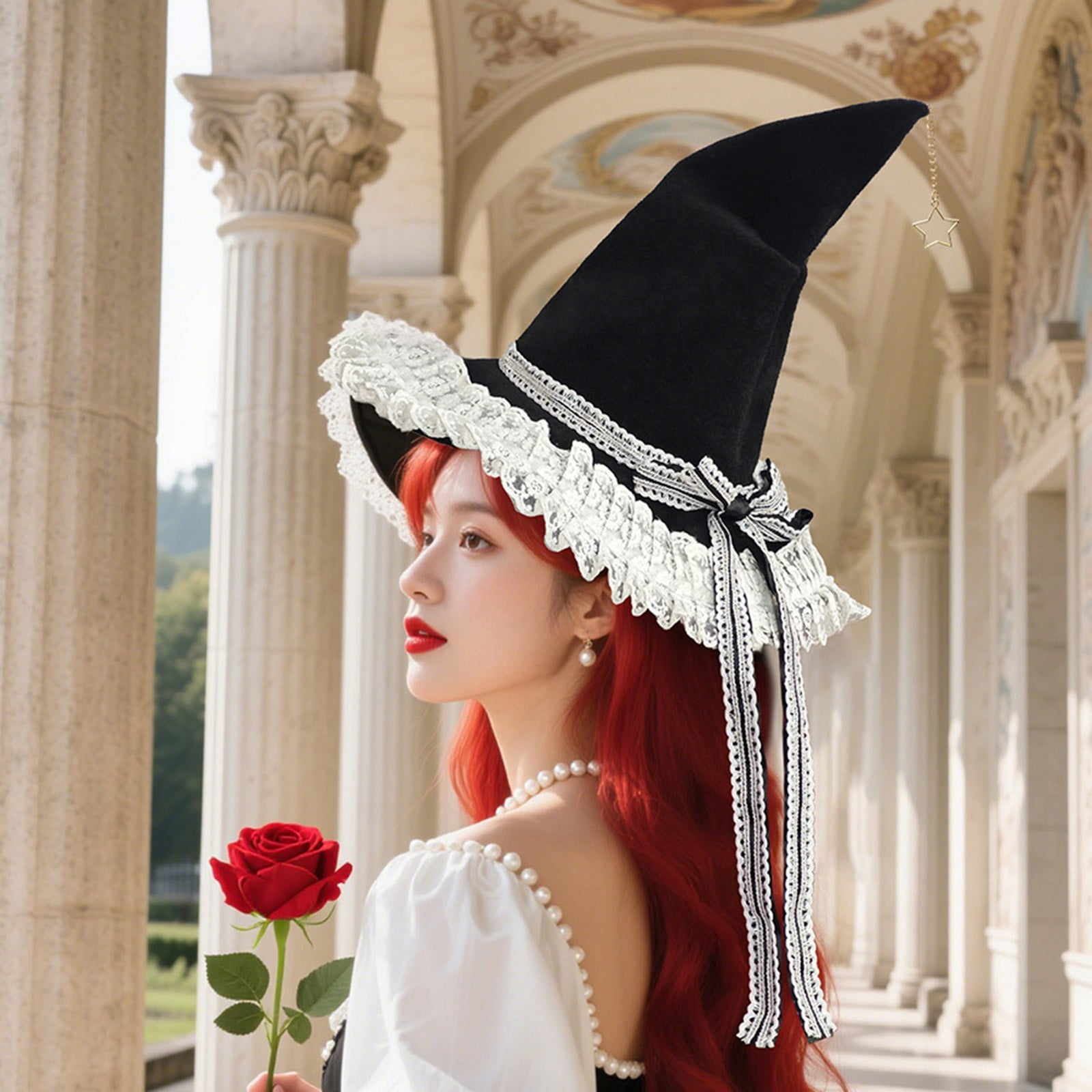 Halloween Party Costumes Witch Hat, Mysterious Halloween Decorations ...