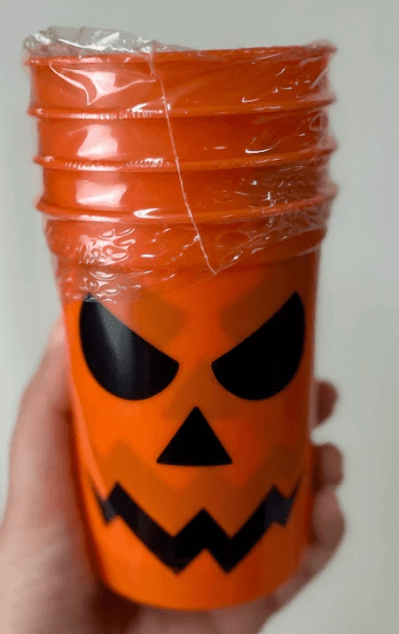 Halloween Party Cups Jack O Lantern Orange 4 Count - Walmart.com