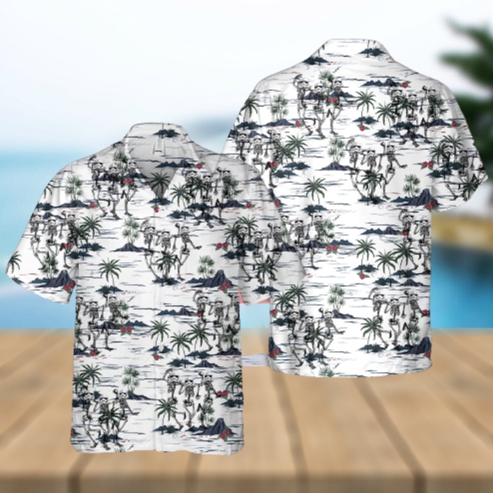 Halloween Party Dancing Skeleton Hawaii Shirt - Walmart.com