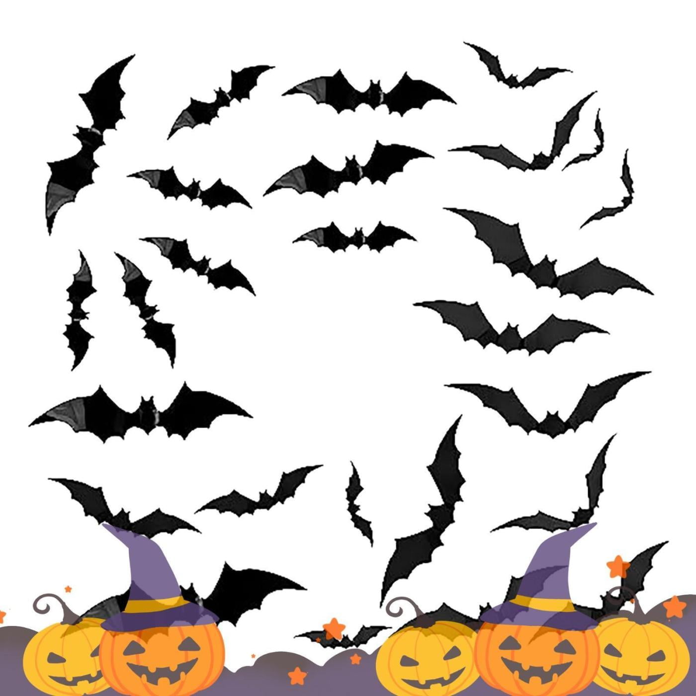 Halloween Party Decorations 96 Pcs 3D Spooky Stickers for Walls Windows ...