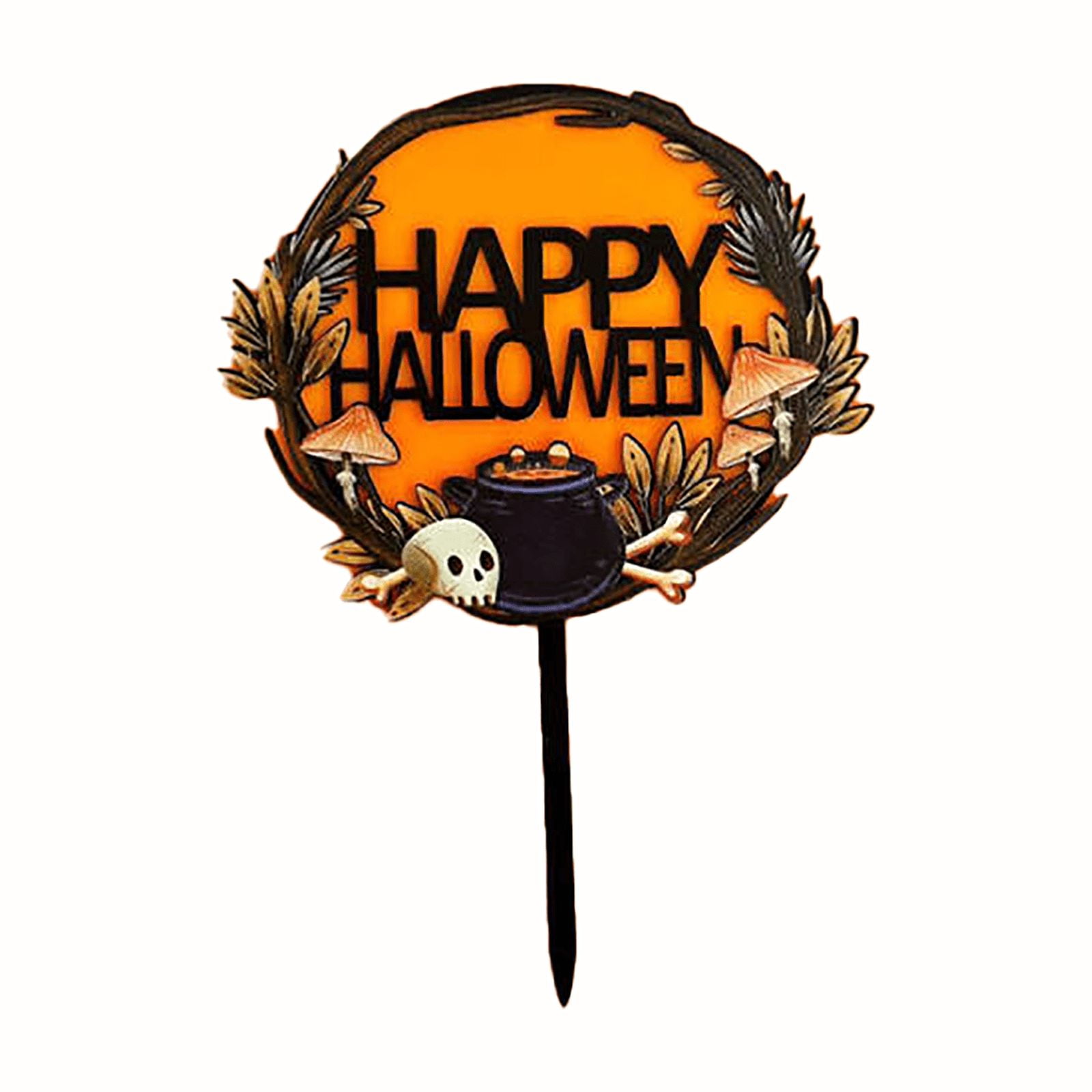 Halloween Party Decorations Castle Color Printed Acrylic Cake Topper ...