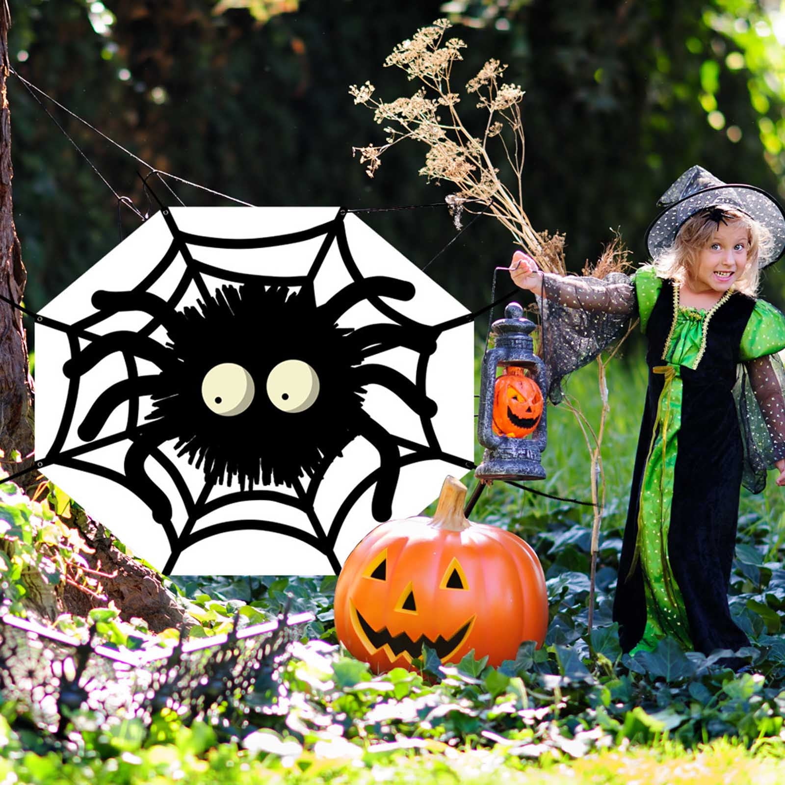 Halloween Party Decorations,Haunted Scene Setters Backdrop Banner ...