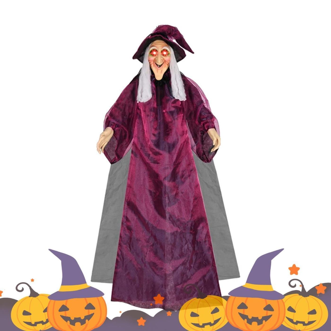 Halloween Party Decorations Voice Control Hanging Witch with Spooky ...