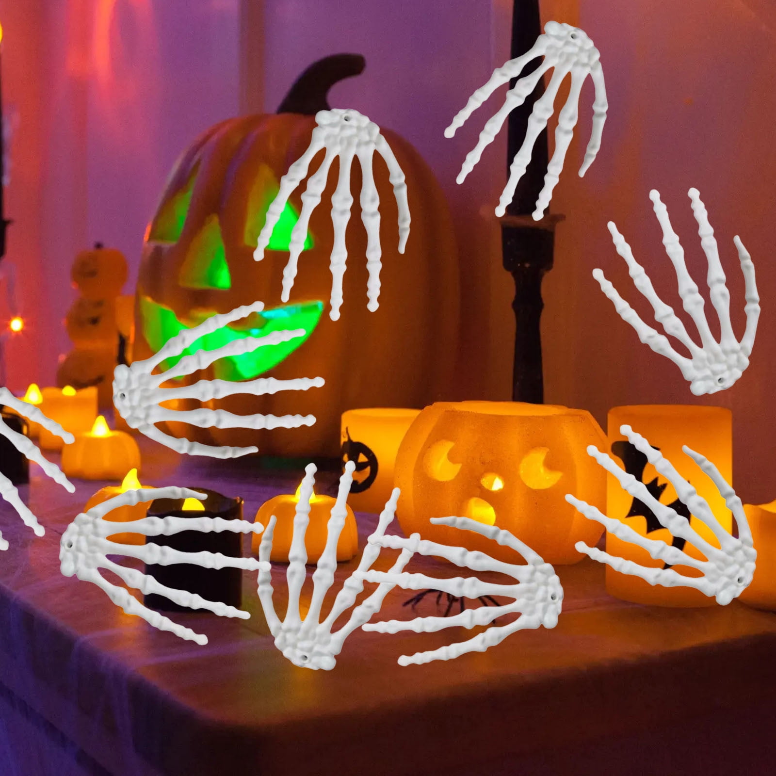 Halloween Party Favors,Life-Size Skeleton Hands - Realistic Broken Limb ...