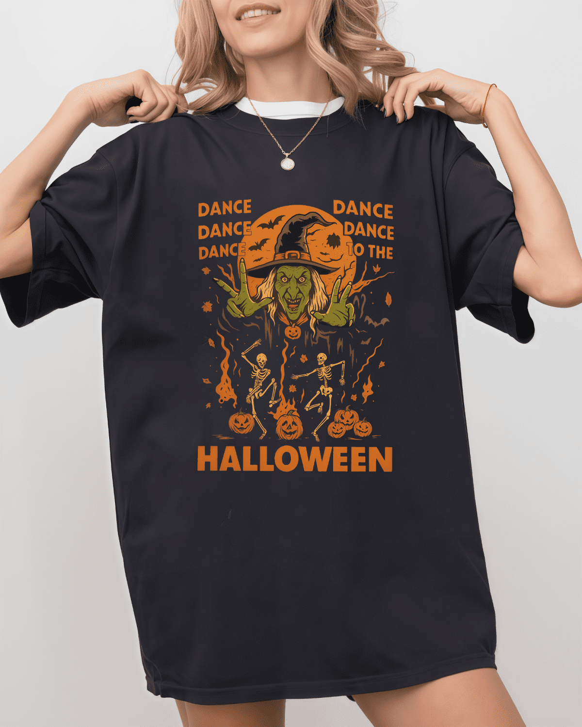Halloween - Party Graphic Tee, Tops Has Bold “‘DANCE TO THE HALLOWEEN ...