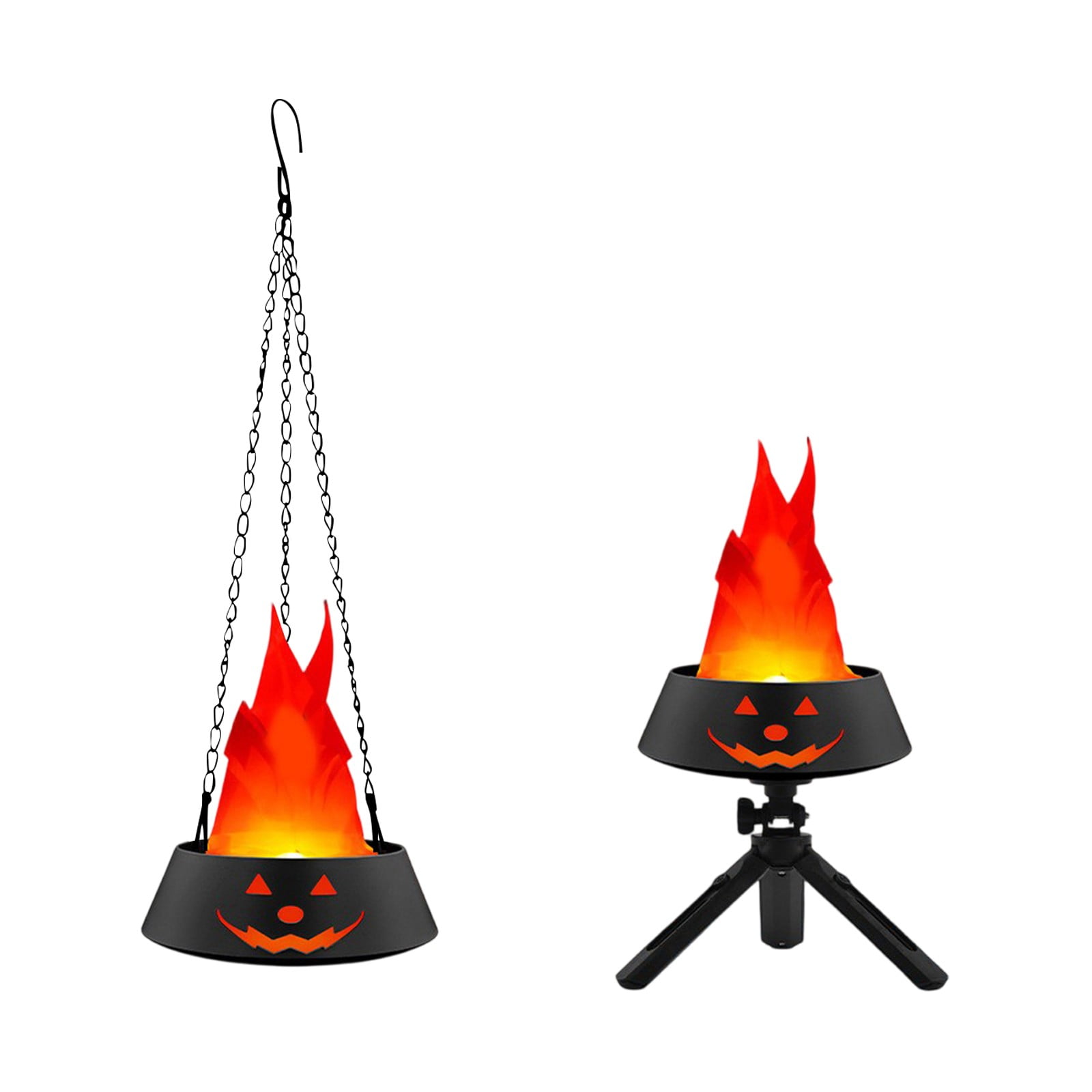 Halloween Party, Pumpkin Light, Rechargeable Led Flameless Brazier With ...