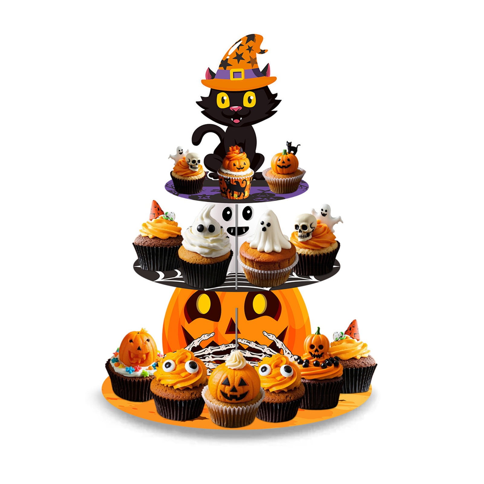 Halloween Party Three - Layer Assembled Gothic Dessert Cake Stand for ...