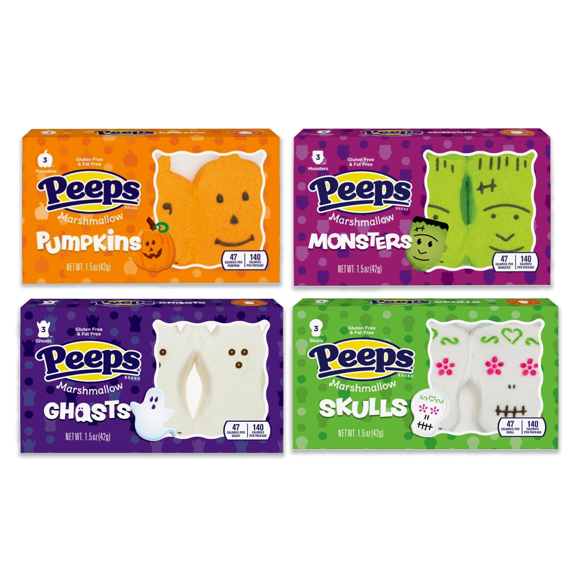 Halloween Peeps Variety Pack of 4 3 of each (Total of 12 Peeps ...