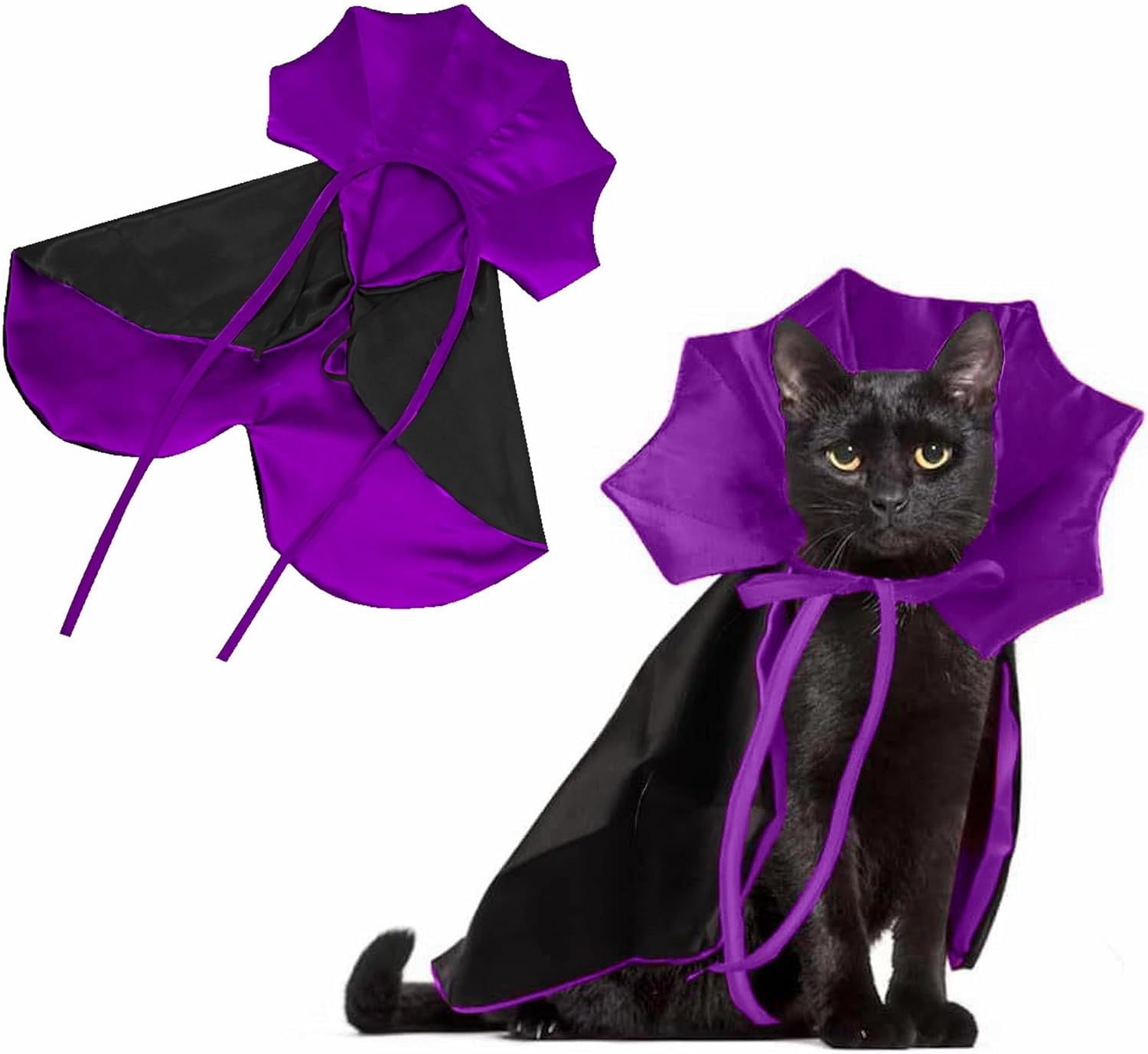 Halloween Pet Costume, Halloween Cat Vampire Cloak Costume, Halloween ...