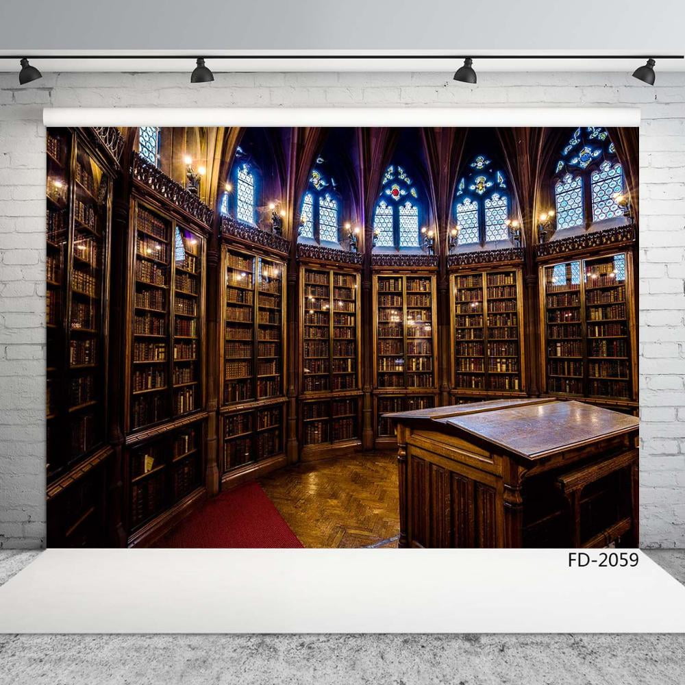 Halloween Photographic Background Magic School Library Children Vinyl ...