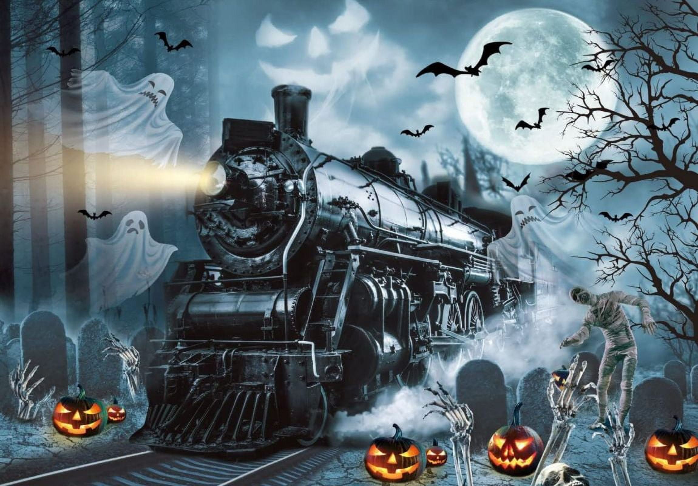Halloween Photography Backdrop Starry Sky Moon Night Background ...
