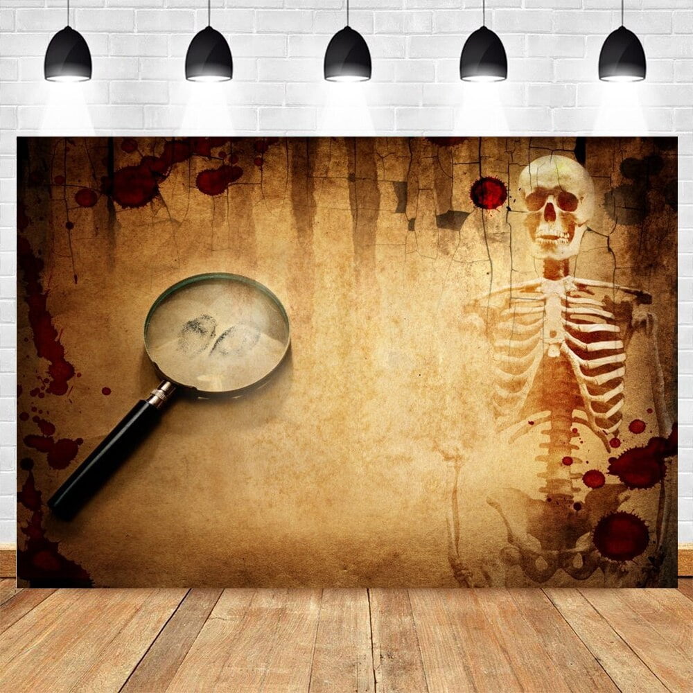 Halloween Photography Backdrops Bones Skull Skeleton Blood Vinyl ...