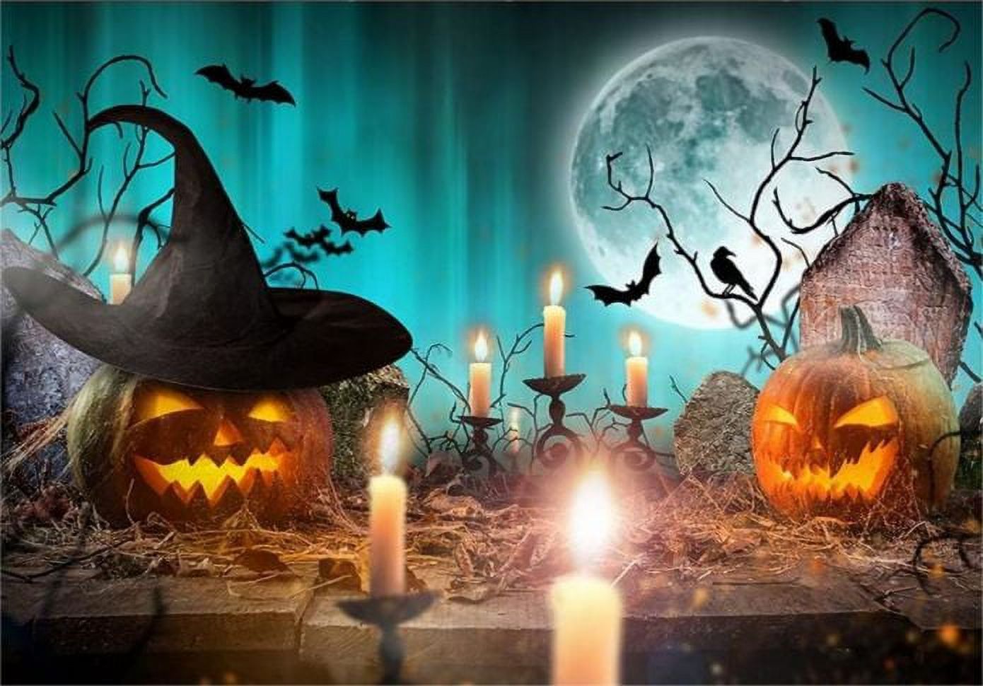 Halloween Photography Backdrops Gloomy Woods Graveyard Background ...