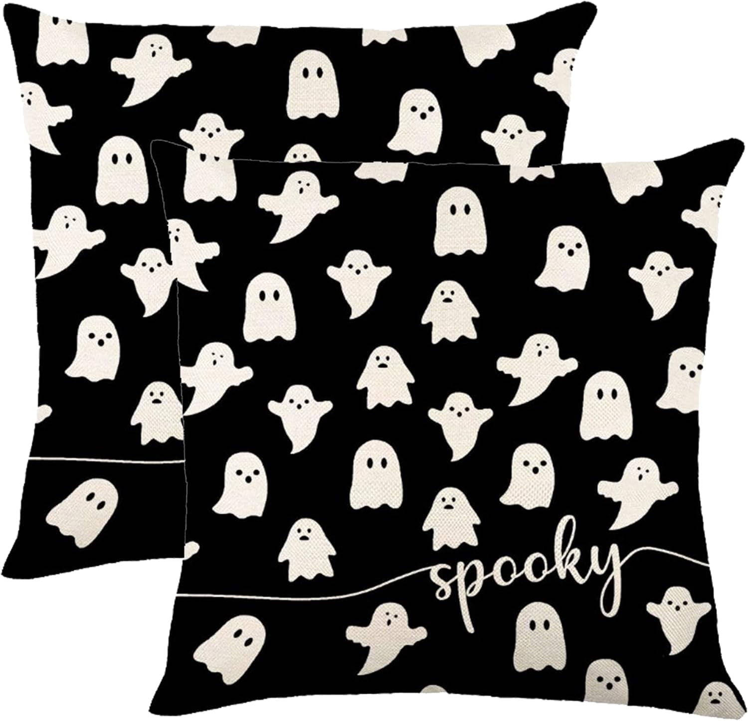 Halloween Pillow Covers 20x20 Set of 2,Halloween Ghost Spooky ...