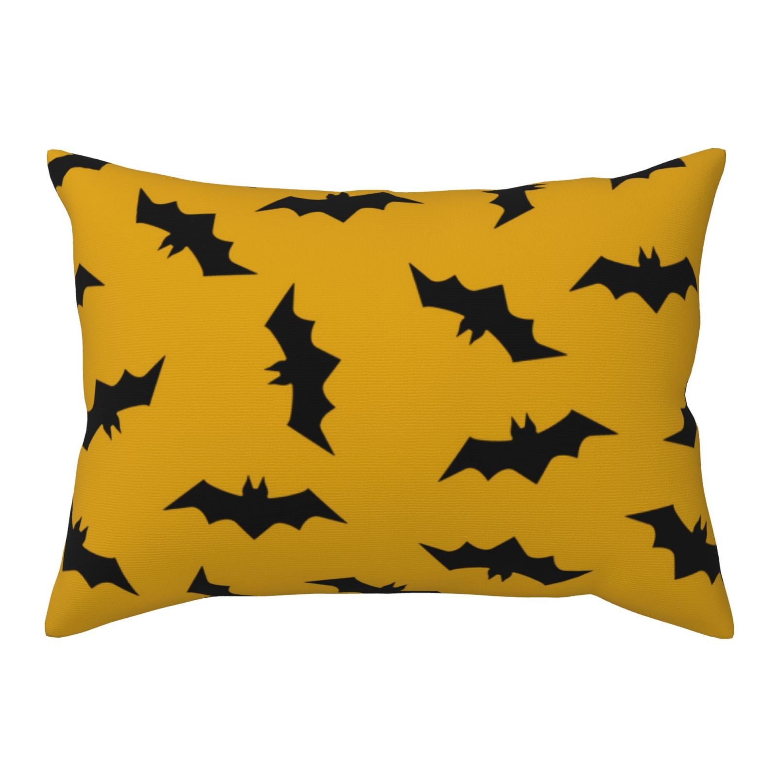 Halloween Pillow Covers, halloween black bats yellow Pillow Cases ...