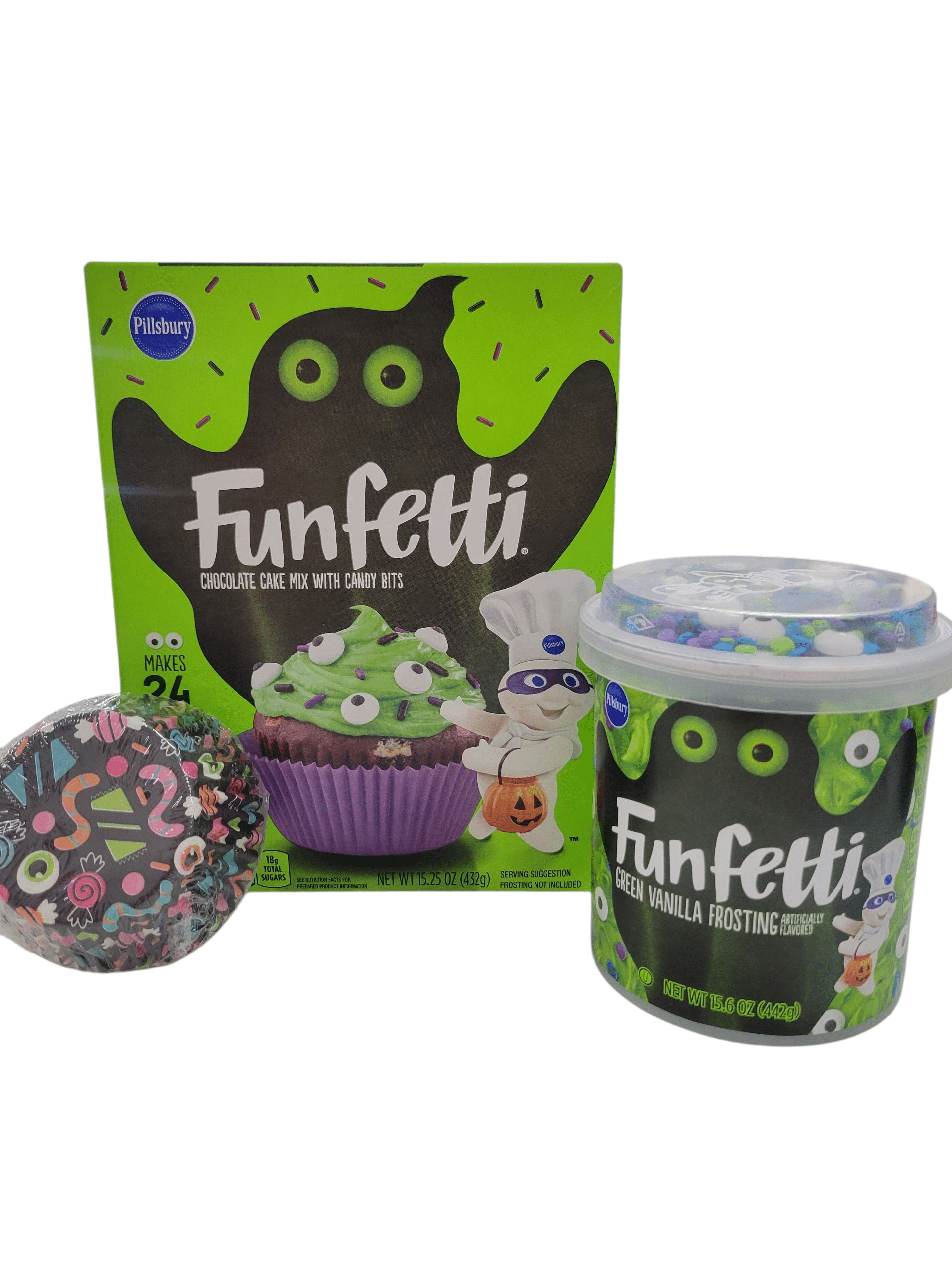 Halloween Pillsbury Funfetti 15.25 oz Chocolate Cake Mix, and Funfetti ...