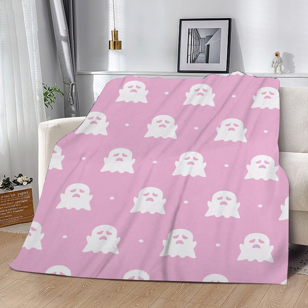 Halloween Pink Blanket Sofa Throw Amusing Convenient Storage Cartoons ...