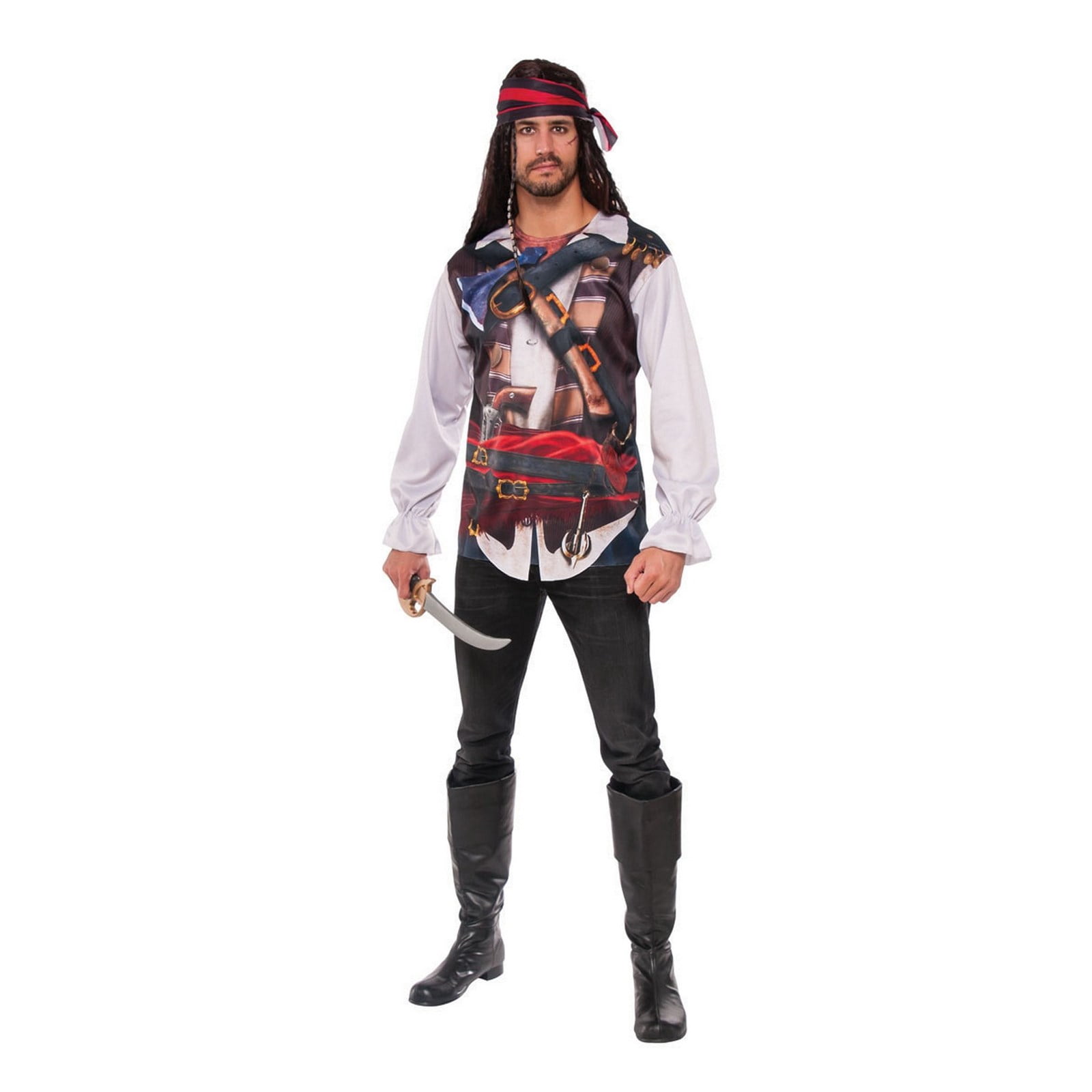 Halloween Pirate Captain Adult Costume - Walmart.com
