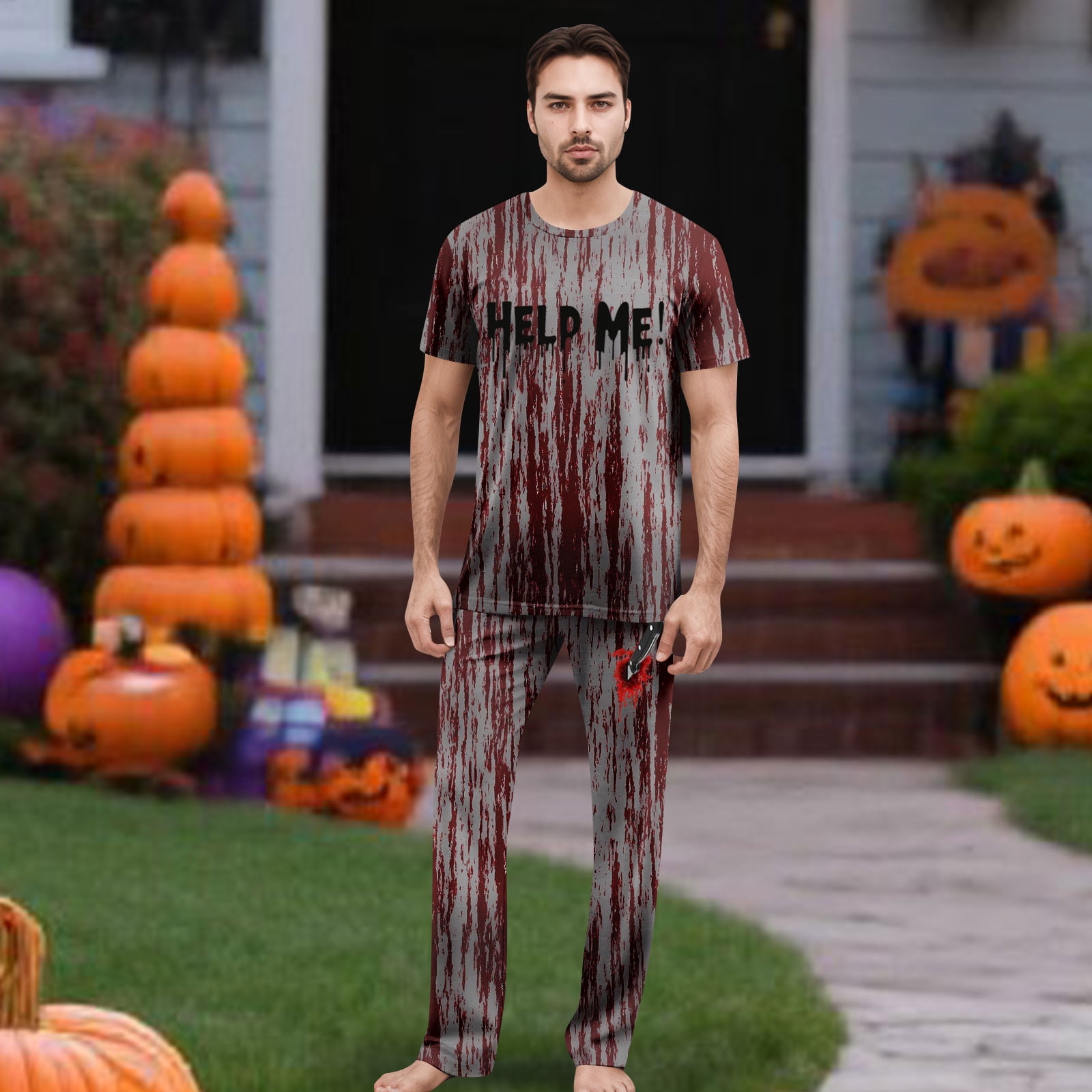 Halloween Pjs - Halloween Pajamas for Family: Bloodstains Prints Short ...