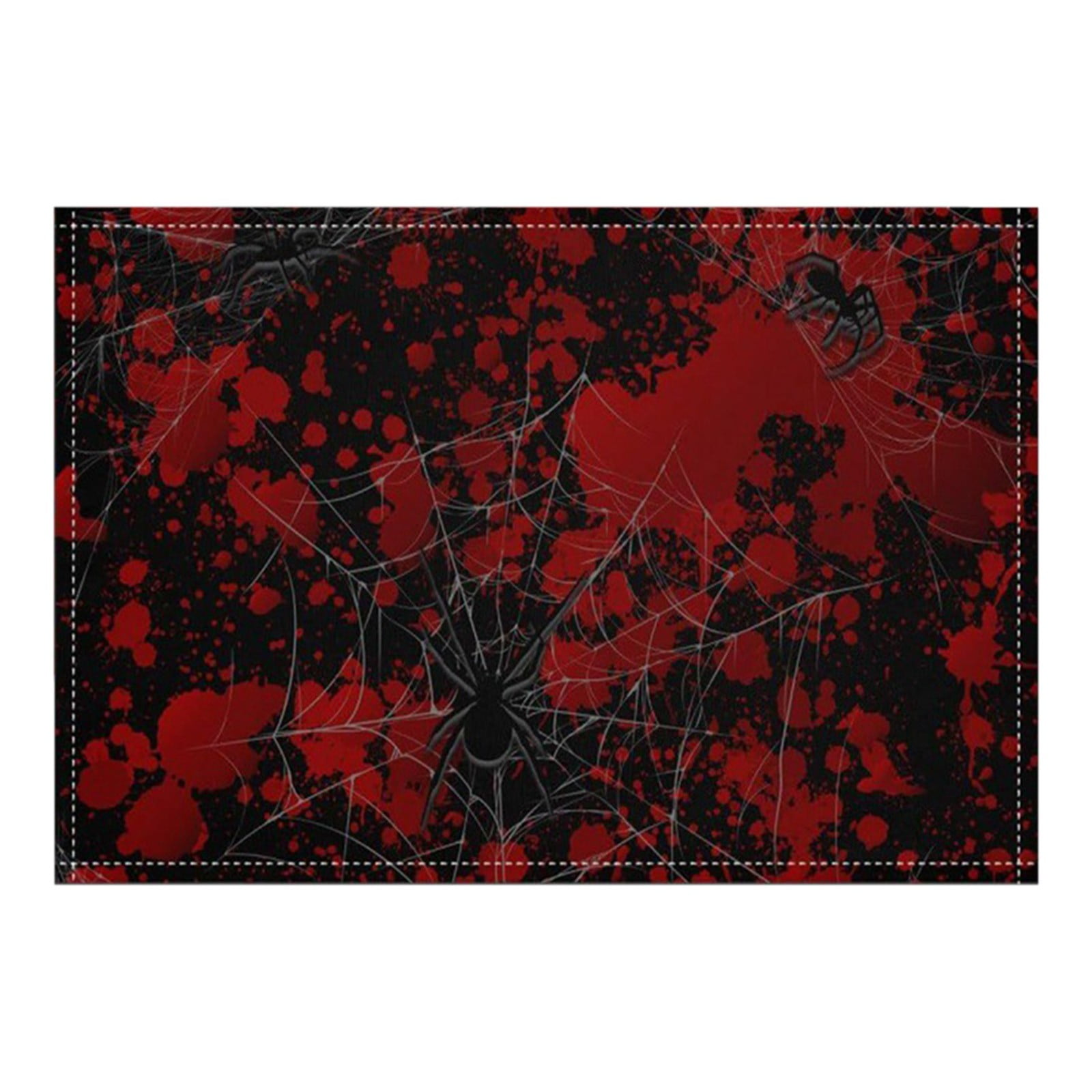 Halloween Placemat 12x18 Inch Set of 4 Horror Red Blood Gothic Style ...