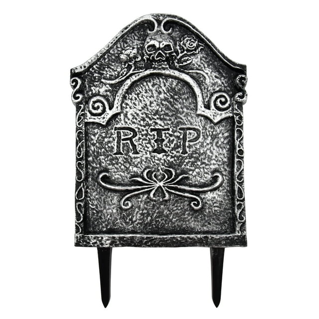 Halloween Prop Plastic RIP Tombstone Yard Stake Decor, Outdoor ...
