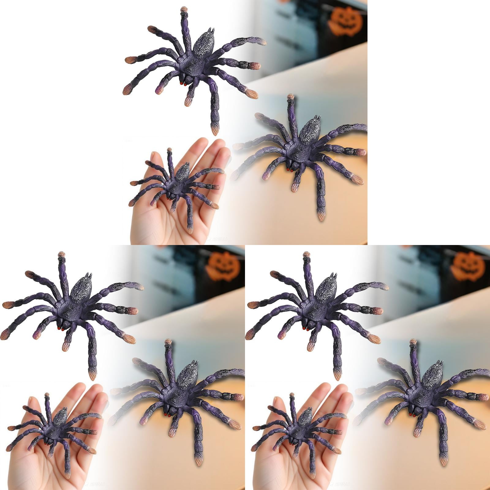 Halloween Spider Figures Set - Realistic Spiders with Giant Tarantula ...