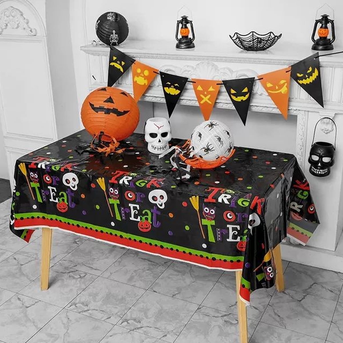 Halloween Plastic Tablecloth | 2 Pcs (54”Inch Wide x 108”Inch Long ...