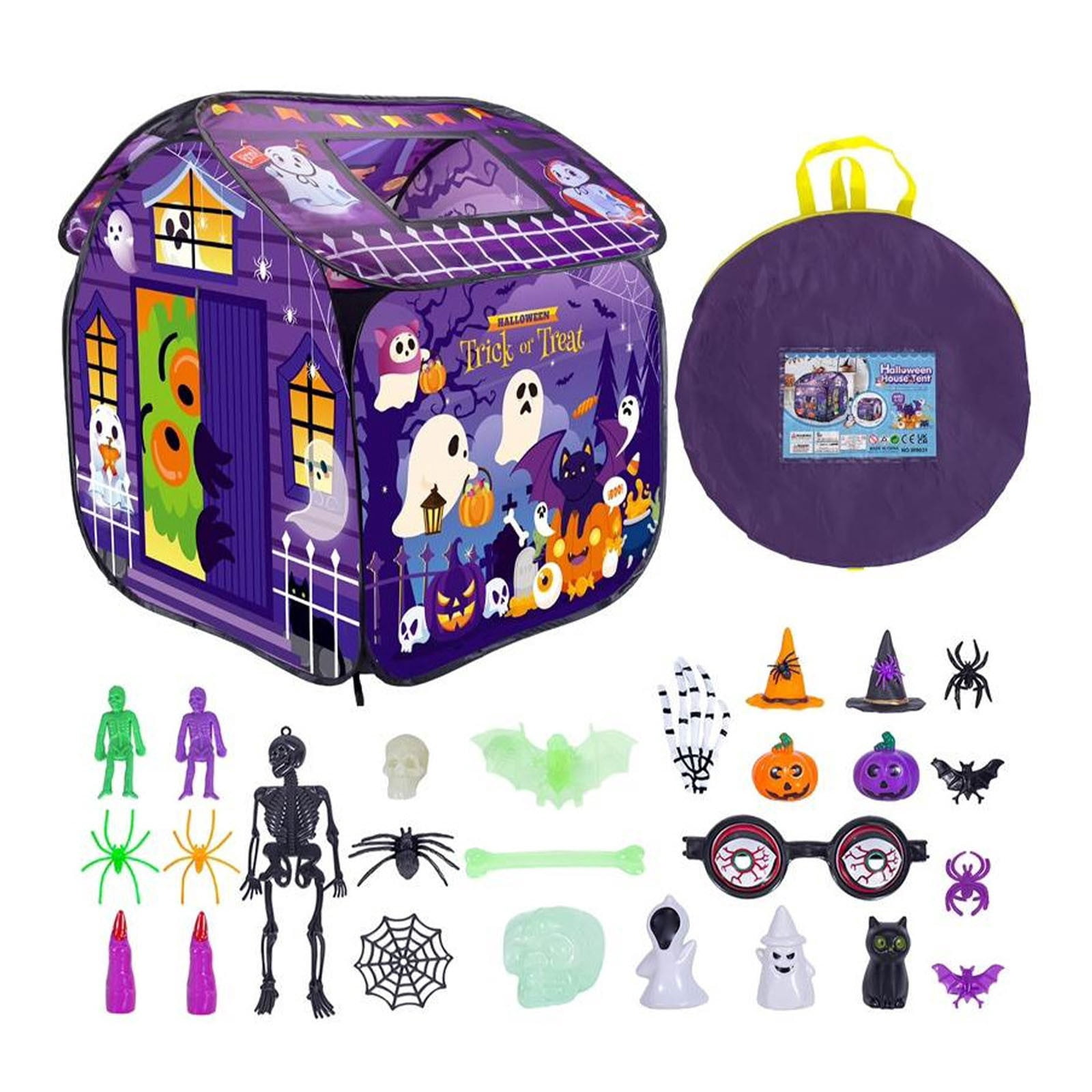 Halloween Play Tent - Foldable Camping Game Tent With Ventilation, Door ...