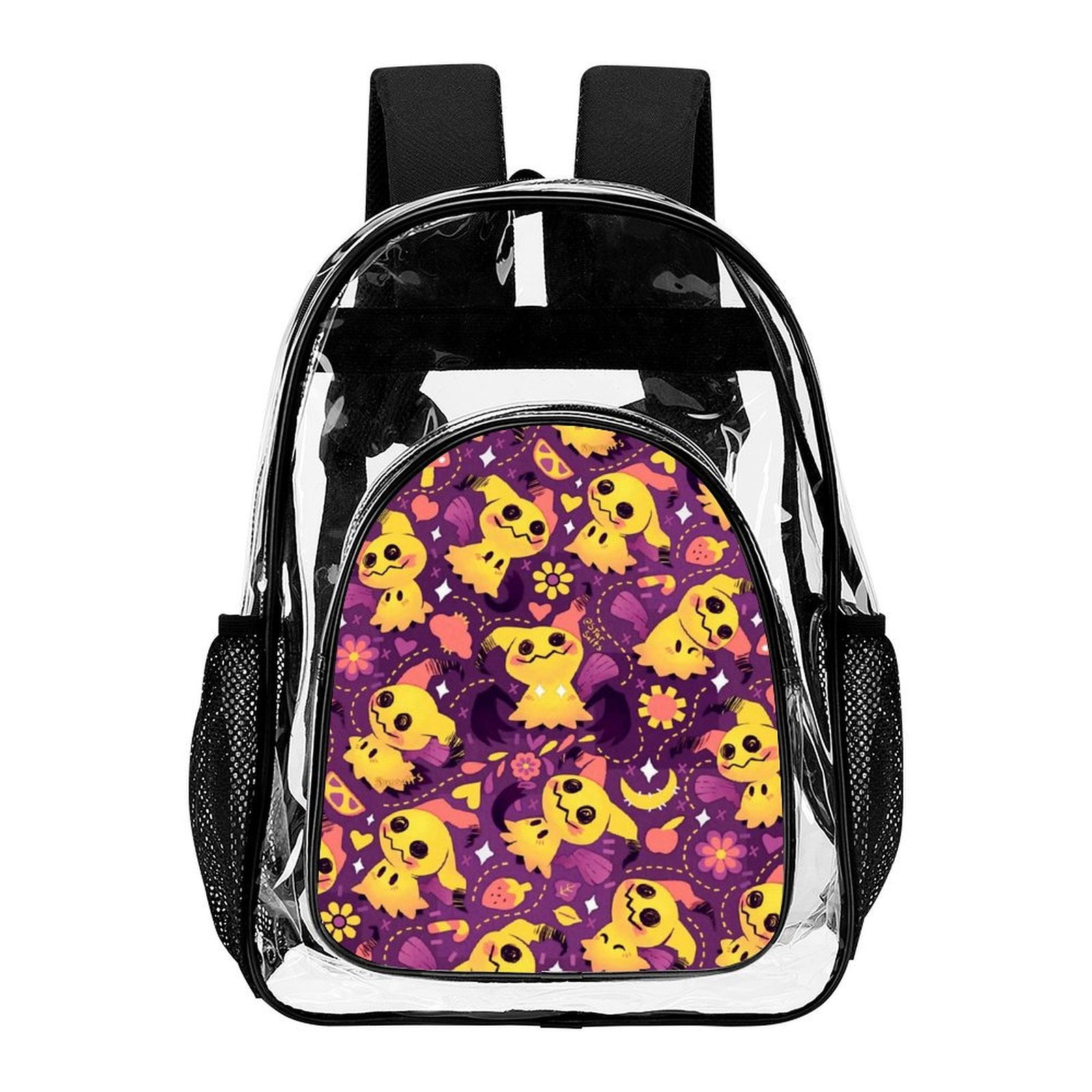 Halloween Pokémon8452 Large Clear Backpack Heavy Duty Transparent See ...