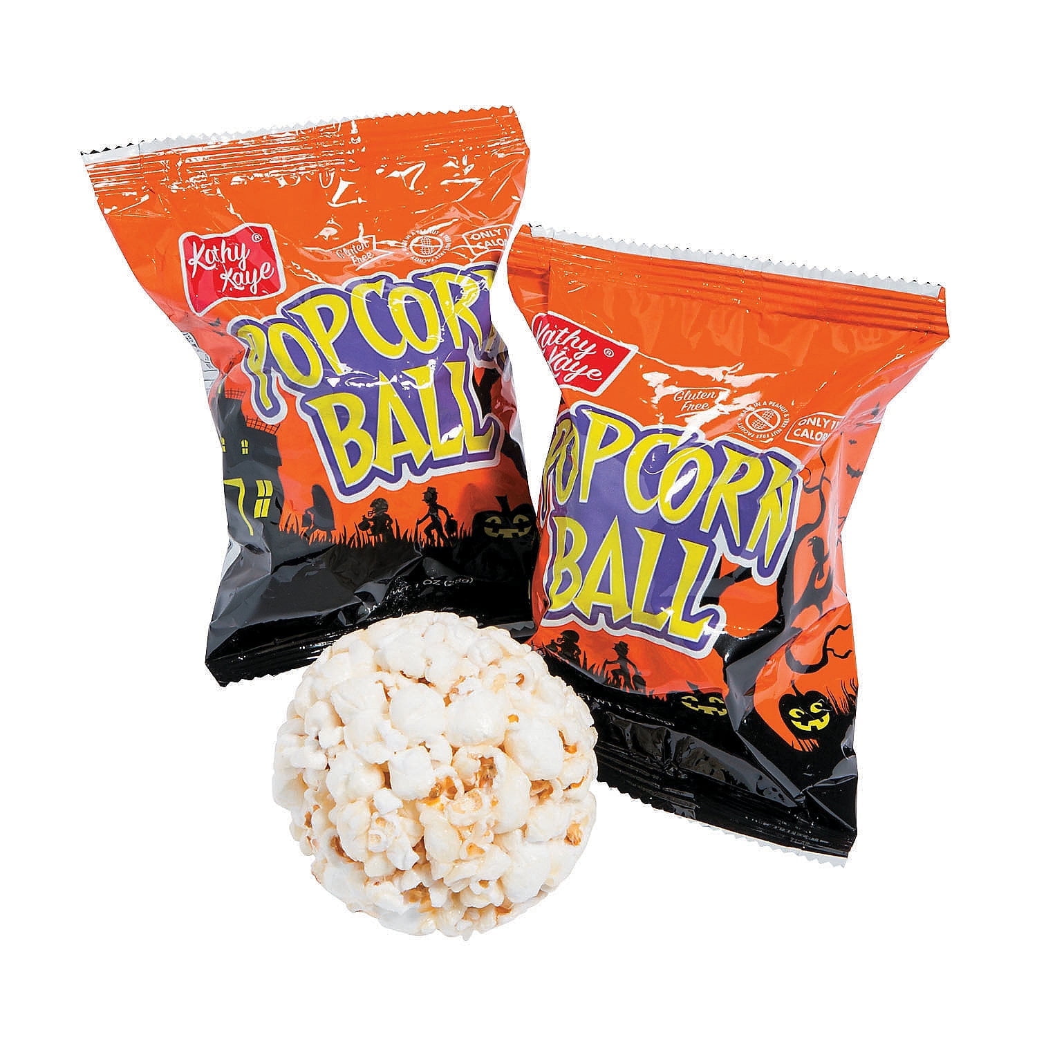 Halloween Individually Wrapped Popcorn Balls, Fall Snacks, Treats - 18 ...
