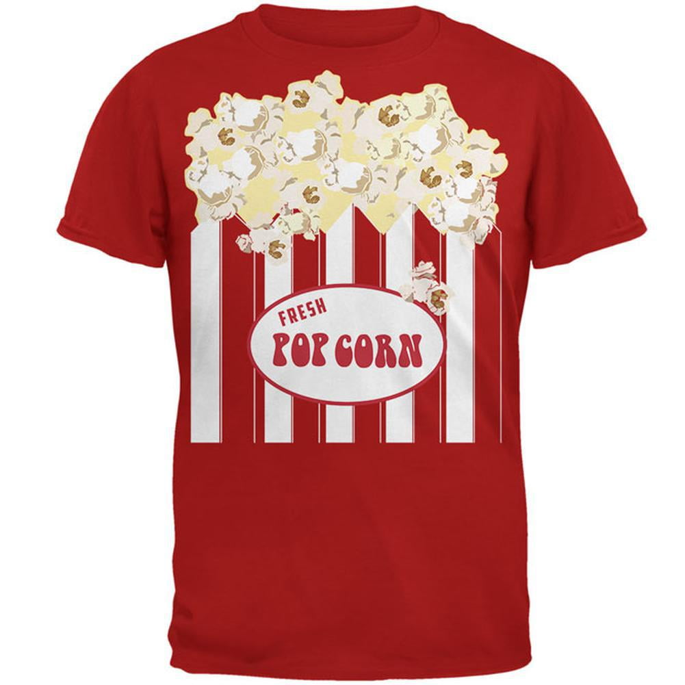 Old Glory Halloween Popcorn Costume Men's Printed Cotton T-Shirt, Red ...