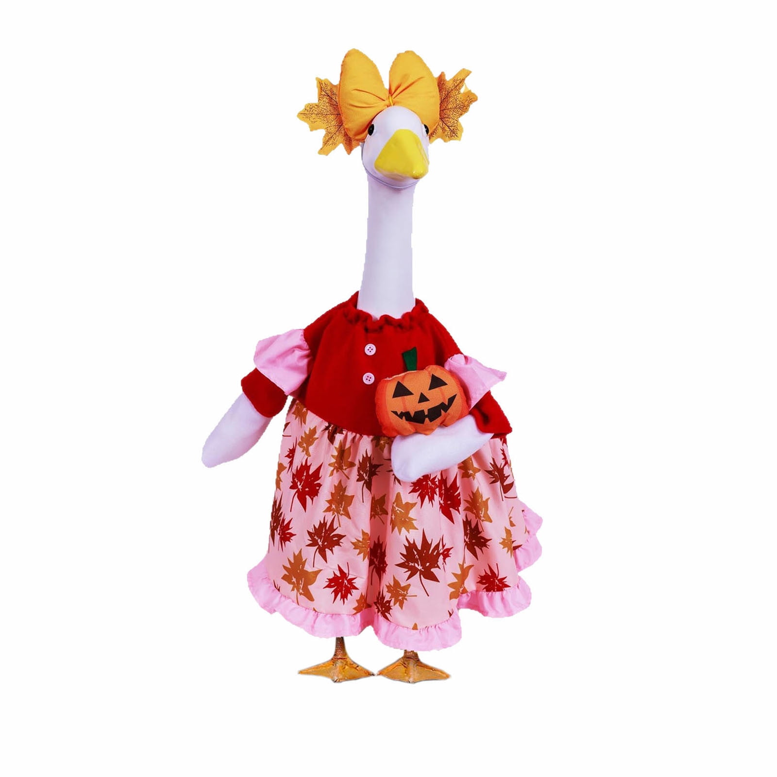 Halloween Porch Goose Decoration Set With Costume 23 Inch White Goose ...