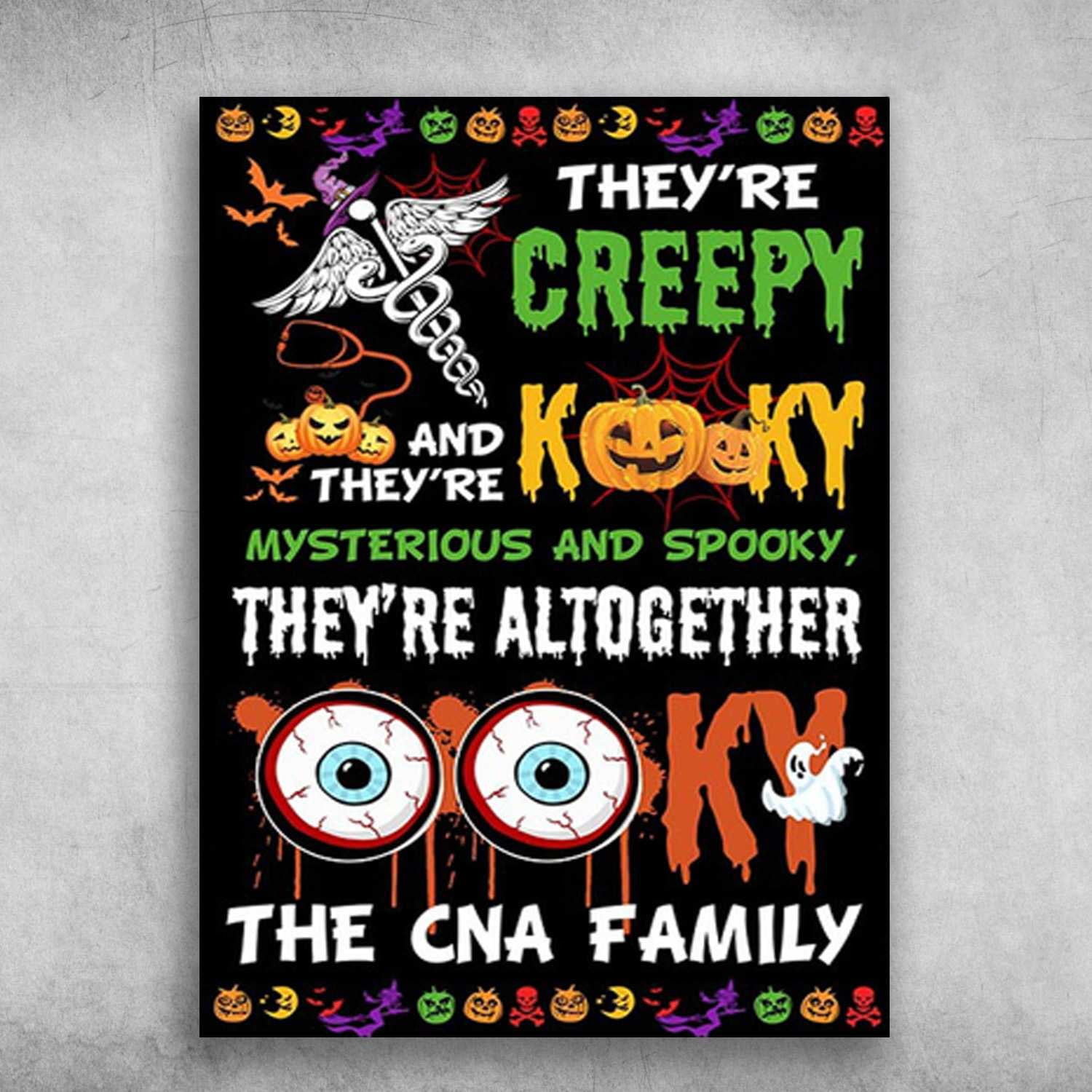 Halloween Poster, Caduceus Witch - They're Creepy, And They're Kooky ...