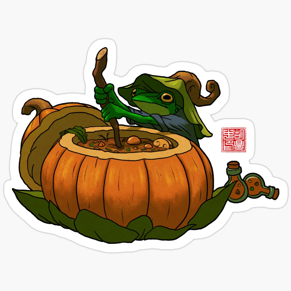 Halloween Potion Maker Witchy Frog No Text Stickerphone Decal Water ...