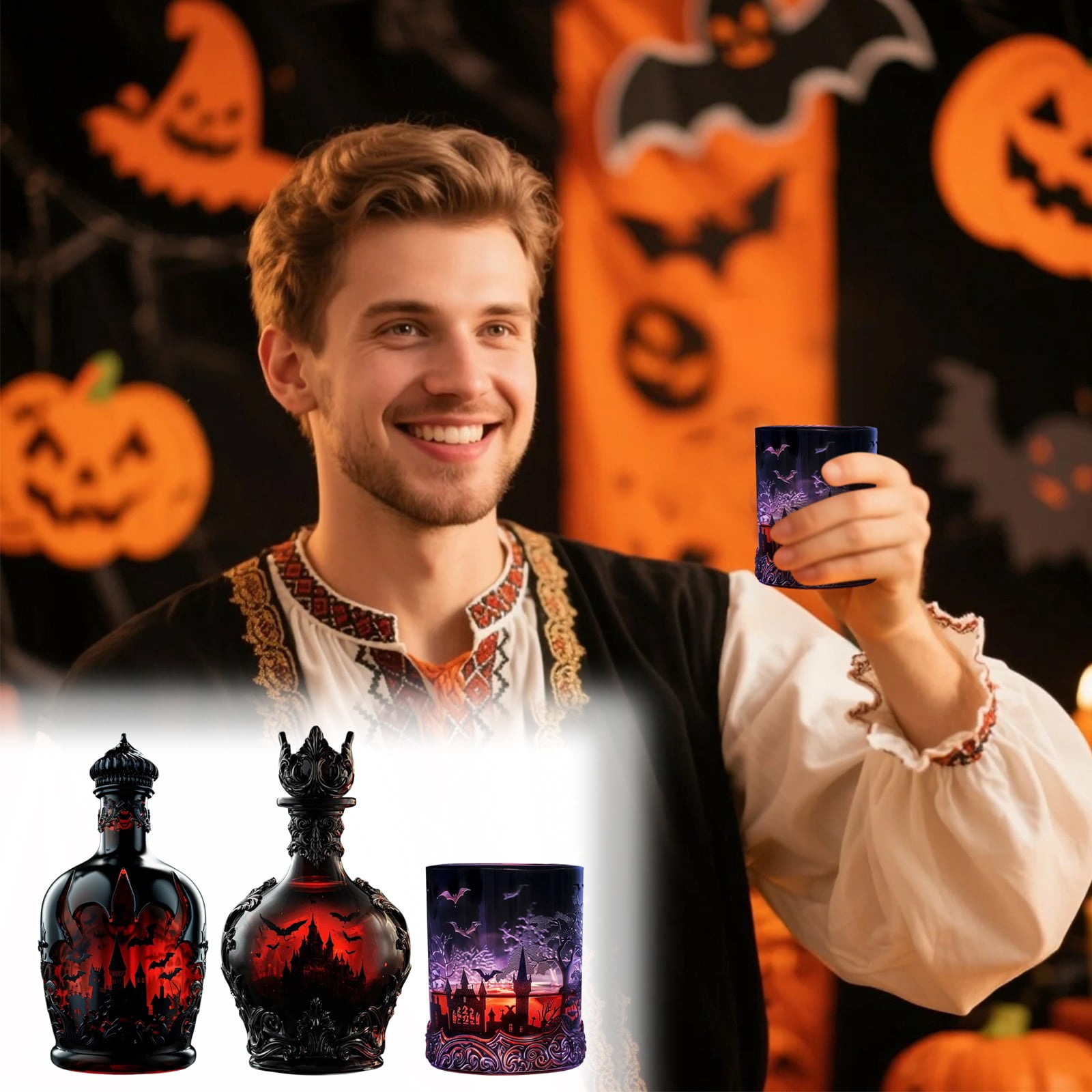 Halloween Potion-Style Whiskey Decanter, Gothic Vampire WhiskeyBottle ...