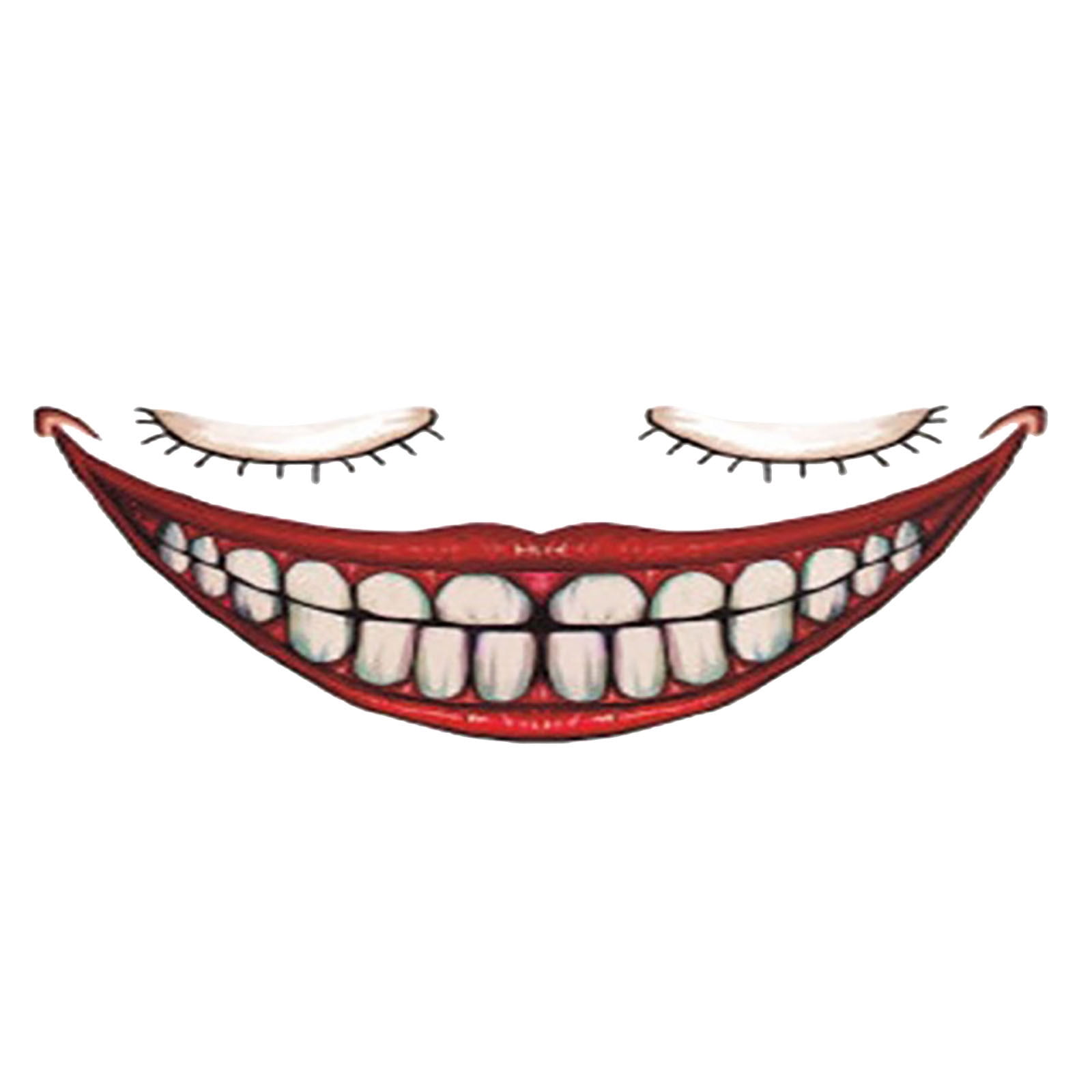 Halloween Prank Makeup Temporary Tattoo Halloween Clown Mouth Tattoo ...