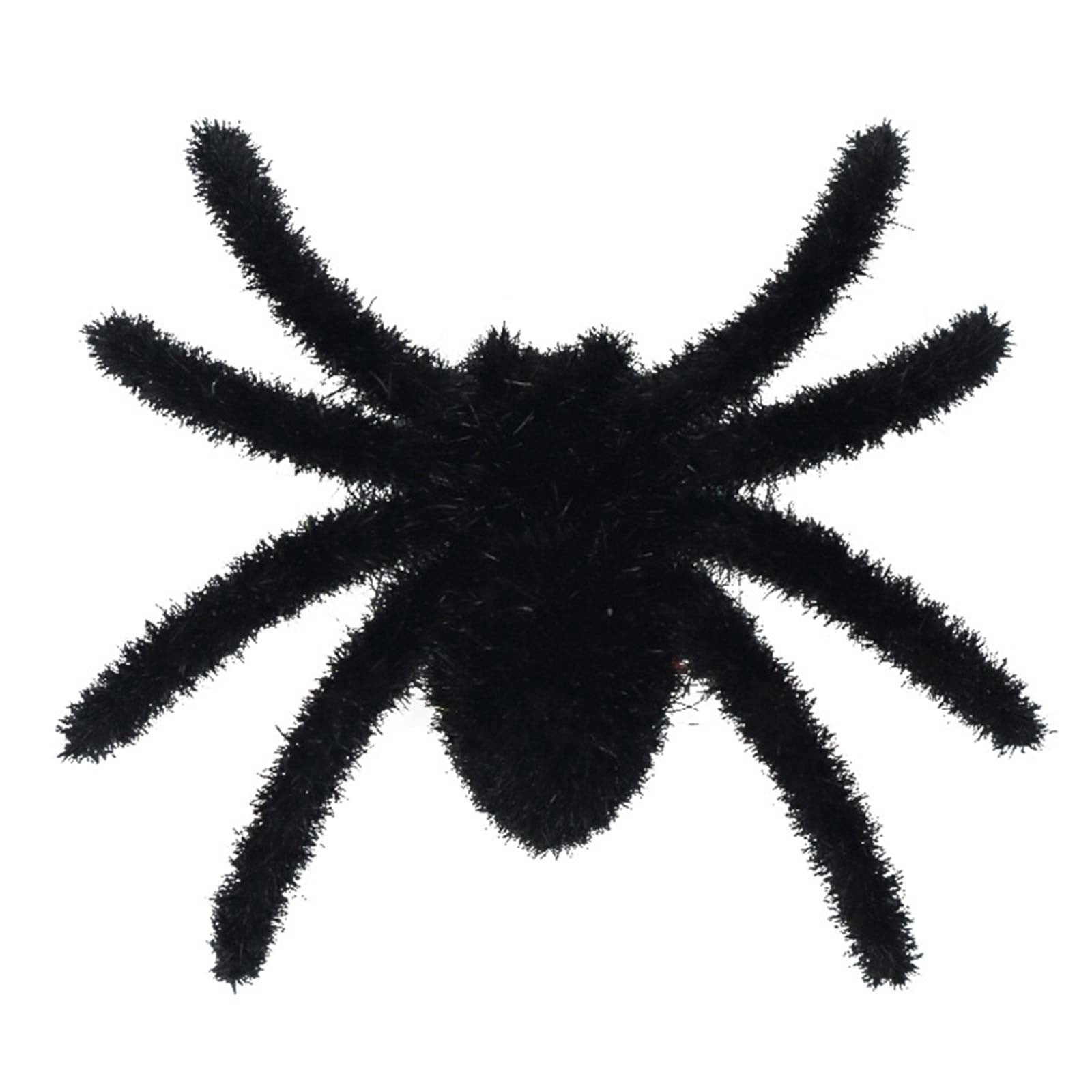 Halloween Prank Spiders 10PCS - Realistic Fuzzy Black Spiders for Scary ...