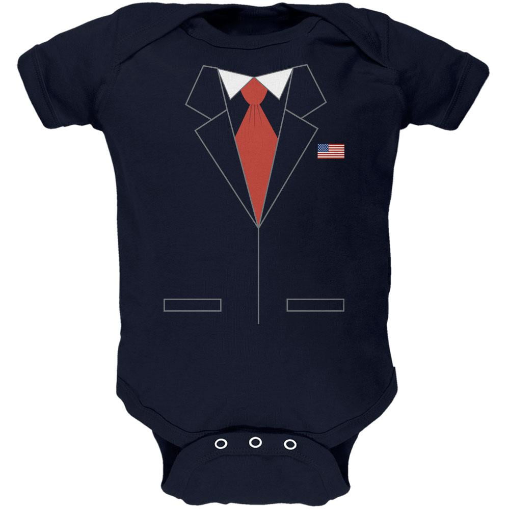 Halloween President Costume Republican Soft Baby One Piece Navy 3-6 M ...