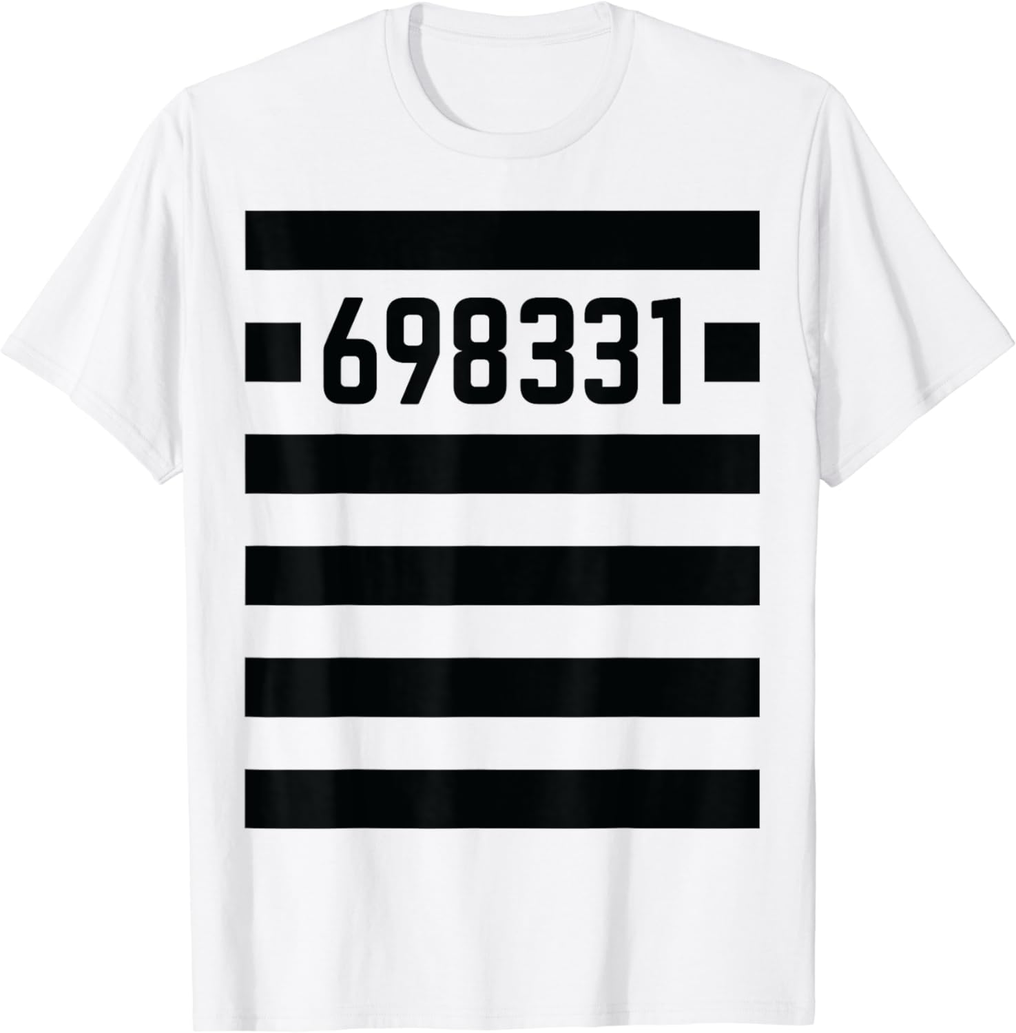 Halloween Prison Inmate Costume Jail Prisoner DIY T-Shirt - Walmart.com