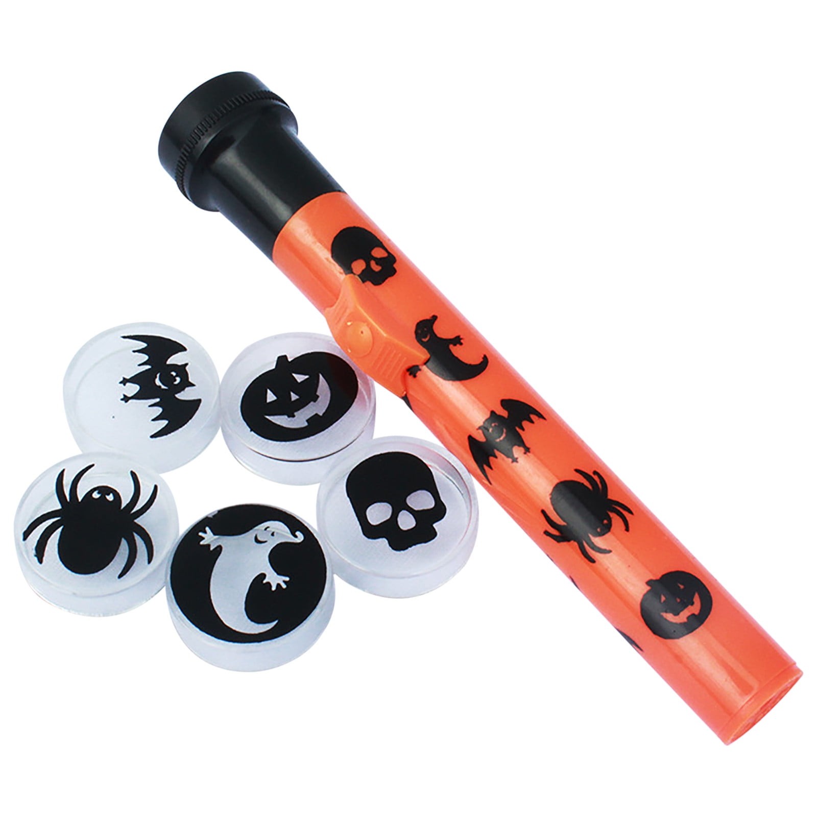Halloween Projection Flashlight - ABS, 15.3x2.7cm, 5 Patterns (Spider ...