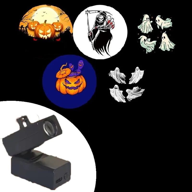 Halloween Projection Light Skeleton Projection Lamp Ghosts Terror ...