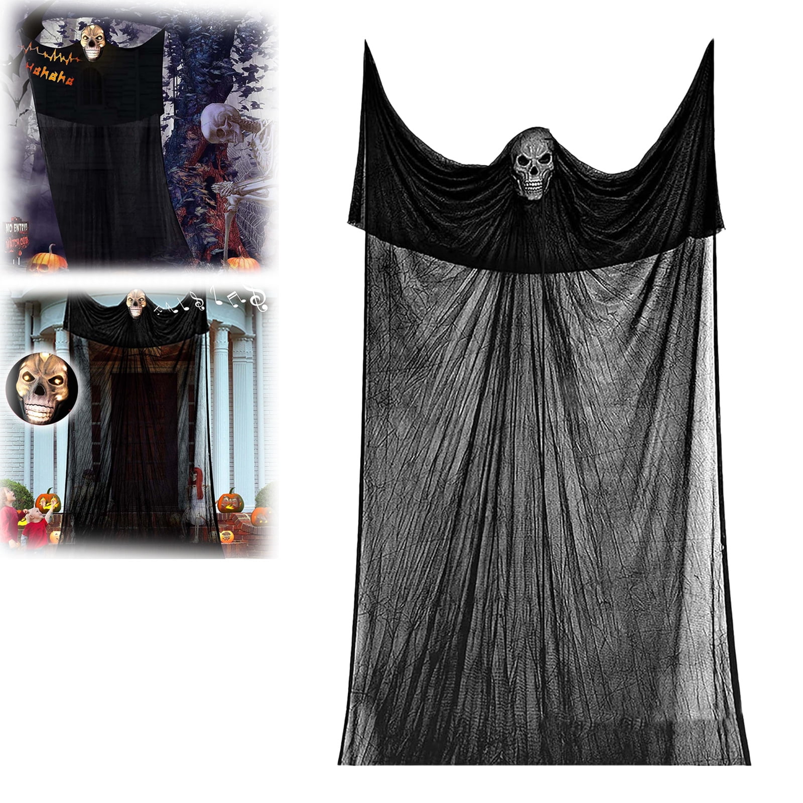 Halloween Props Scary Ghost Skull Decorations, Scary Hanging Skeleton ...