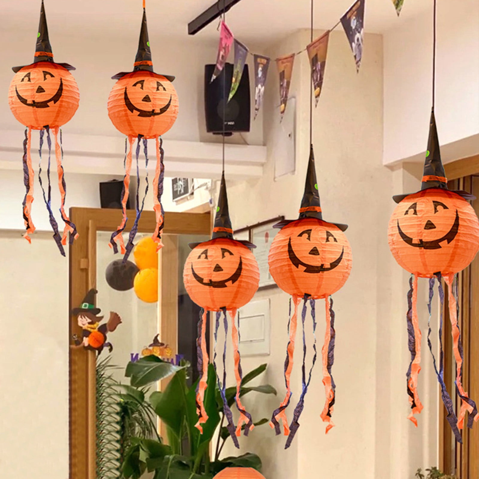 XYAIYT Halloween Pumpkin 3D Folding Paper Lanterns Set for Party and ...