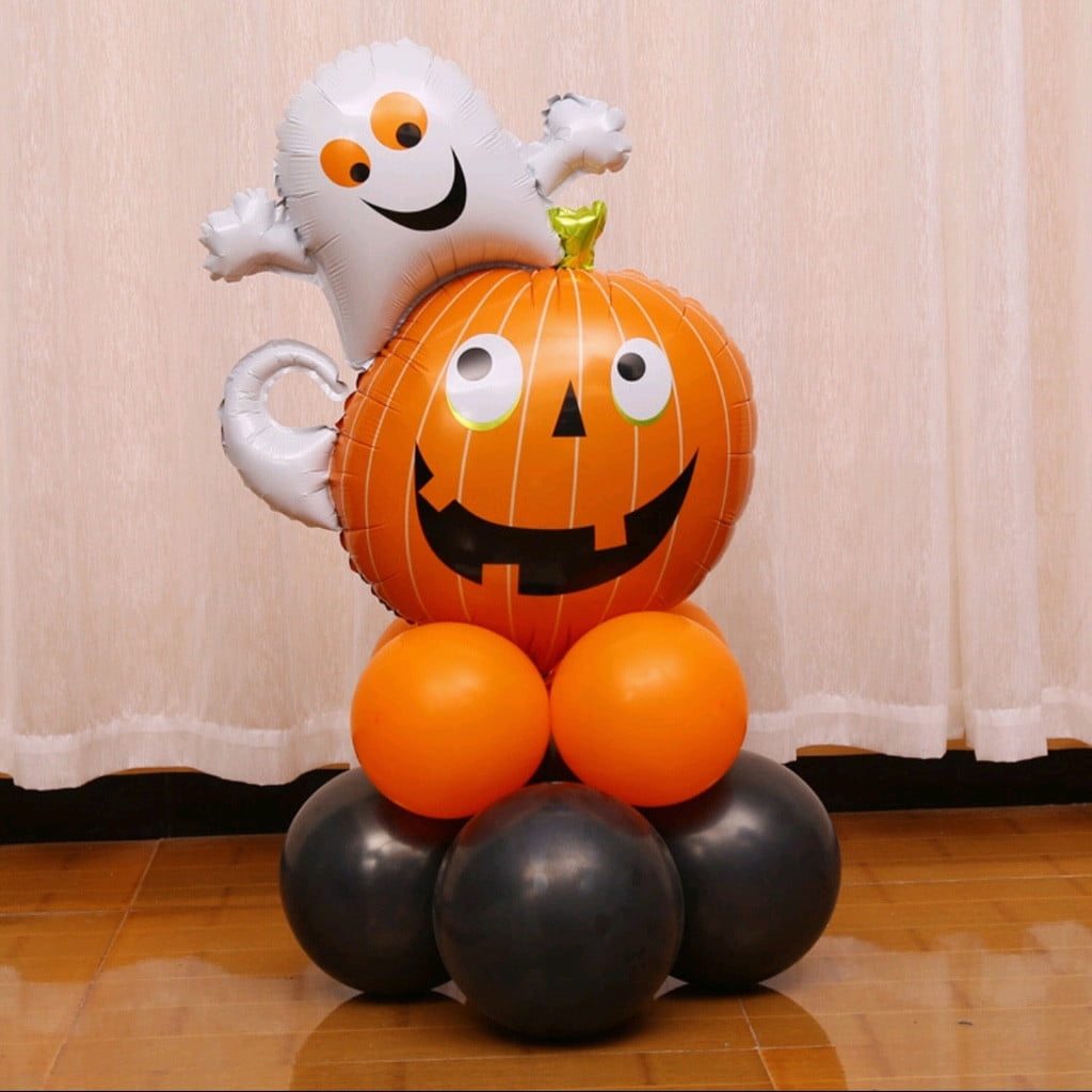 Halloween Pumpkin Balloon Arch Garland Kit, Green Purple Confetti ...