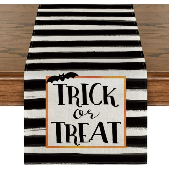Halloween Pumpkin Bat Dining TableRunner Wedding r Table Runner for ...