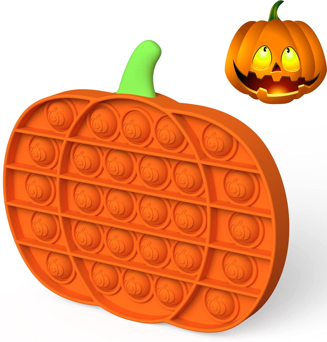Halloween Pumpkin Big Size Push Pop Bubbles Fidget Toy Stress Reliever ...