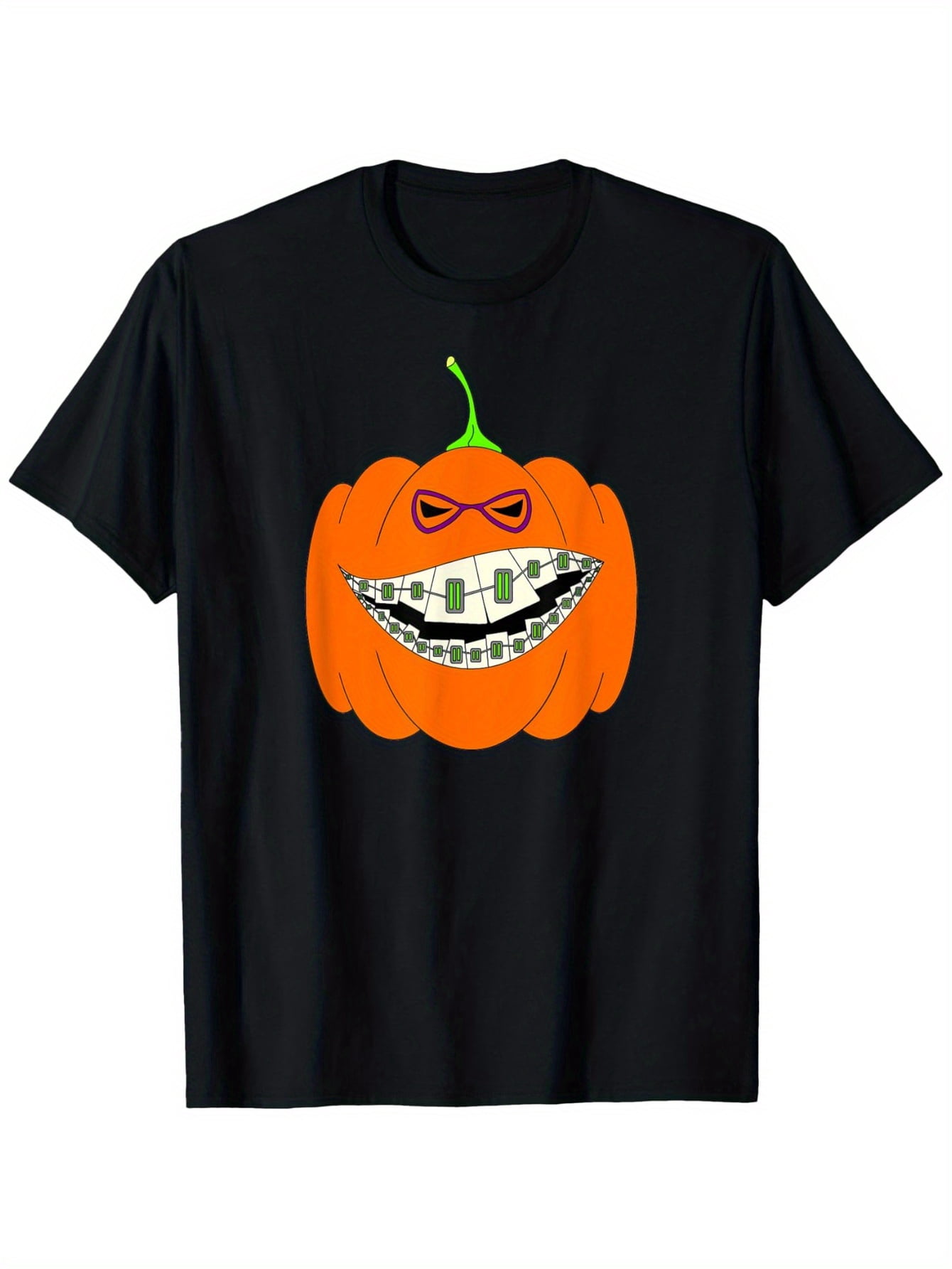 Halloween Pumpkin Braces Orthodontics Horror Dentist T-Shirt T-Shirt ...