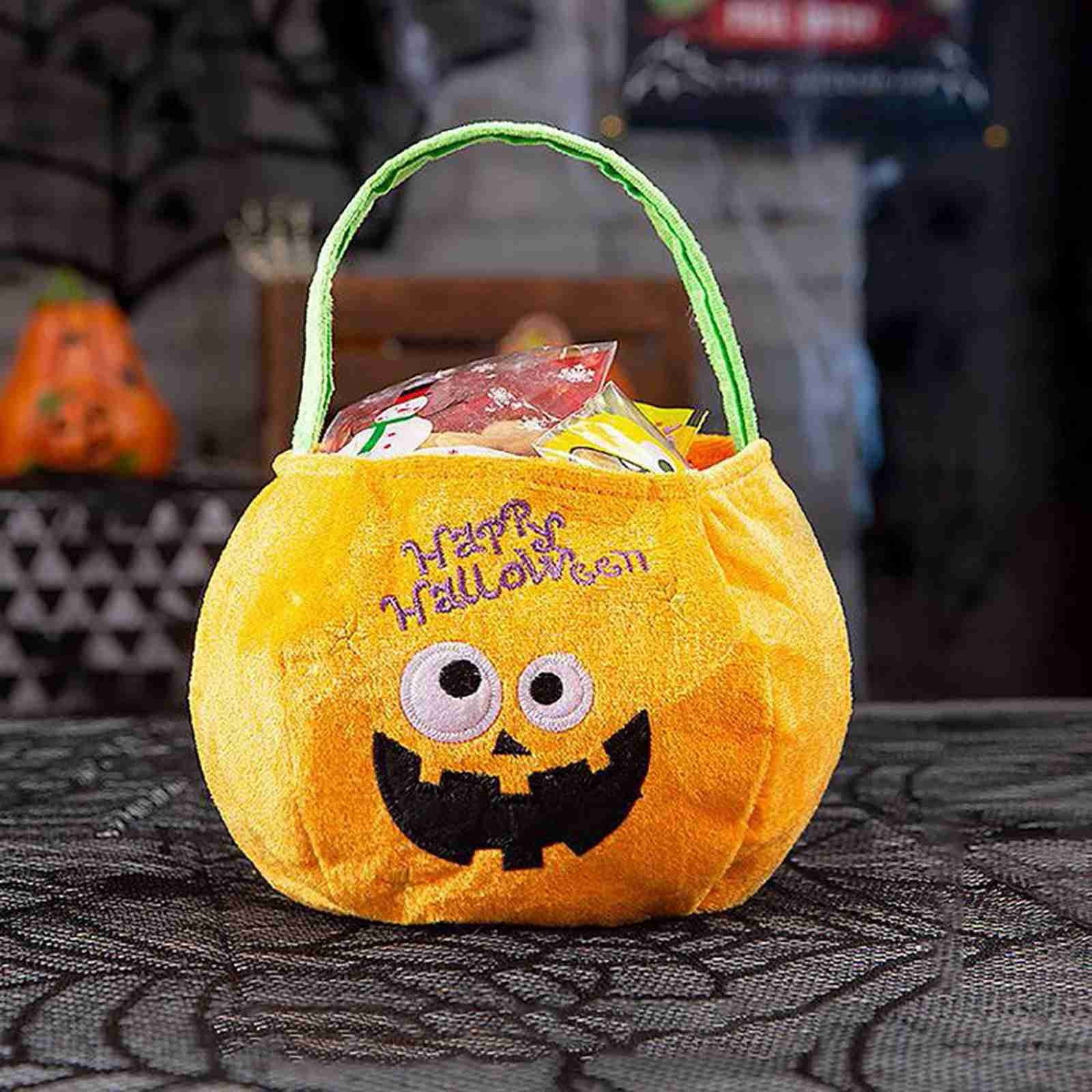 Halloween Pumpkin Bucket Halloween Candy Bucket Monster Candy Basket ...
