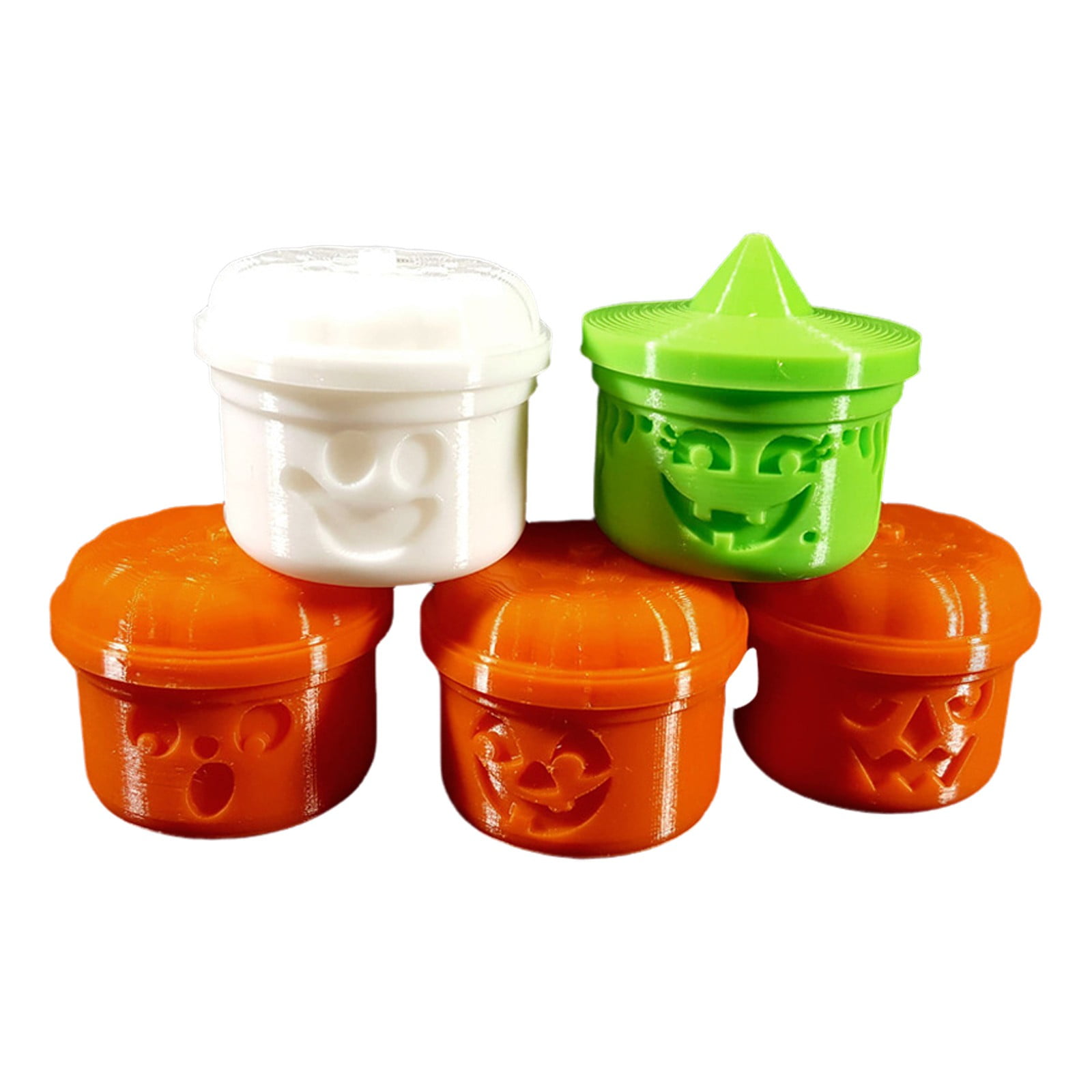 Halloween Pumpkin Bucket Set Adorable Mini Candy Containers for Trick ...