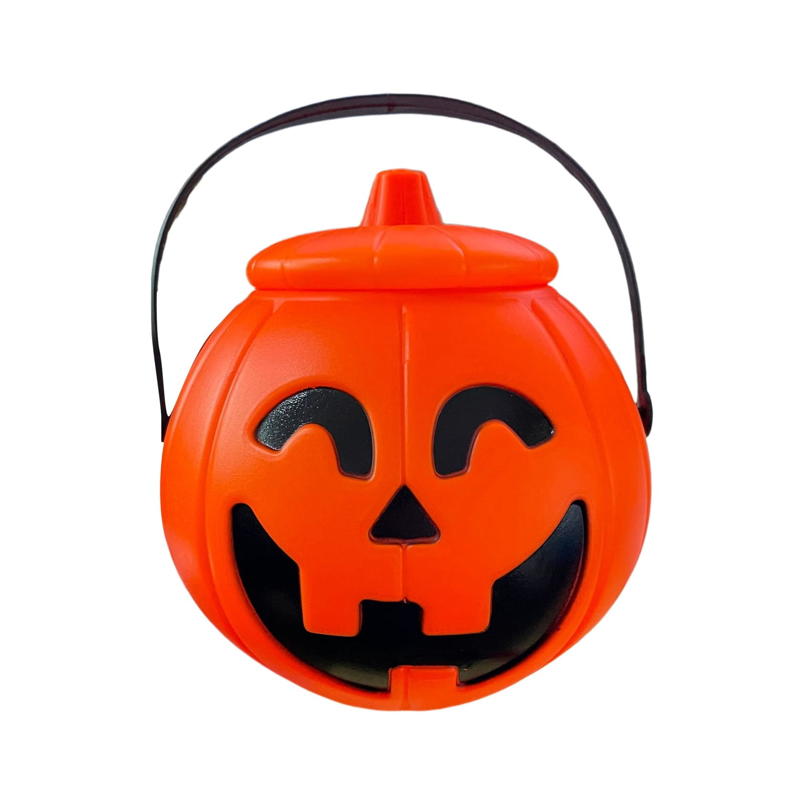 Halloween Pumpkin Candy Bucket, Plastic Portable Pumpkin Candy Bucket ...